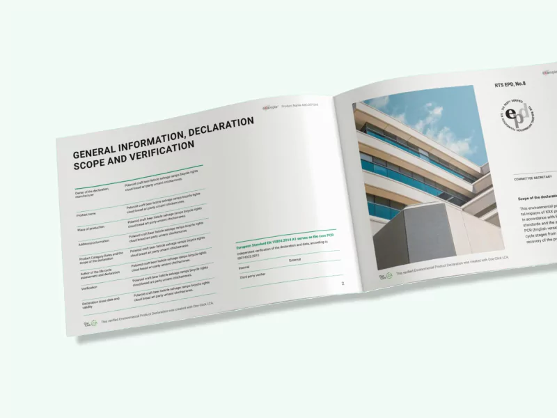 Create pre-verified environmental product declarations fast | One Click LCA